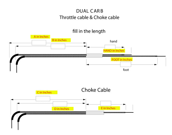 Throttle Cable Assembly w/Brass 90 – North Wing Sports